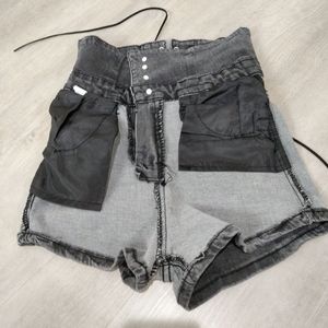 Shorts | Nwot Gray Wash High Waist Jean Shorts | Poshmark
